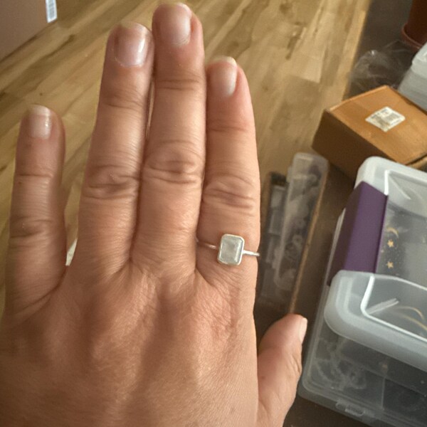 925 Solid Silver Heartbeat Ring, Silver Lifeline Pulse Ring, Minimalist ...