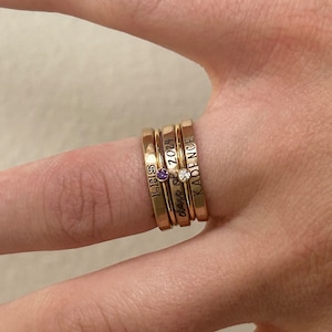 Back to School Jewelry Class Ring Set Stackable Class Rings Affordable ...