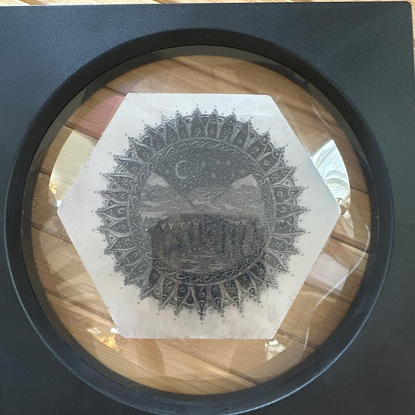 One Beautiful Black Obsidian Scrying Plate, Black Obsidian Scrying ...