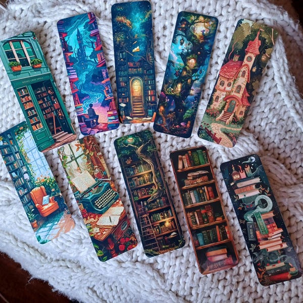 Cute Bookshop Bookmark - Cozy Reading Space Bookmark - Book Lover Gift ...