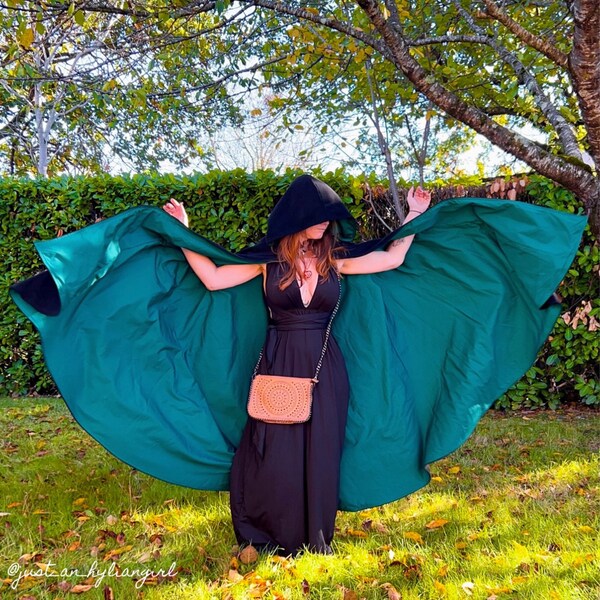Hooded Cloak With Arm Slits, Medieval Cloak, Viking Cloak, Hooded Cape ...
