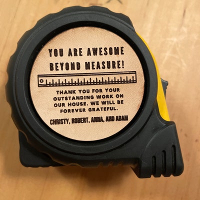 Custom Message Tape Measure Business Gift Contractor Gift Custom ...