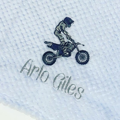 Motocross Rider Machine Embroidery Design. Dirt Bike Embroidery Pattern ...