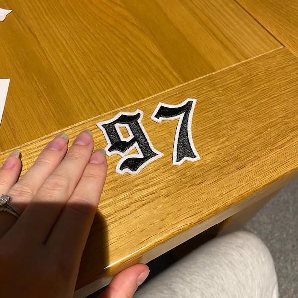 Red Old English Letter Patches Iron on / Sew Retro Alphabet Embroidery ...