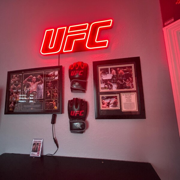 UFC LED Neon Sign, Bright Red Light, Perfect for Man Caves, Bedrooms ...