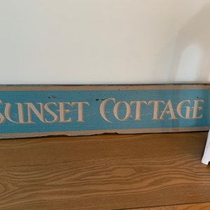 Beach House or Cottage Sign Rustic Hand Made Vintage Wooden Sign ...