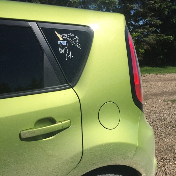 Unicorn Decal, Vinyl Decal, Car Decal, Bumper Sticker, Decal - Etsy