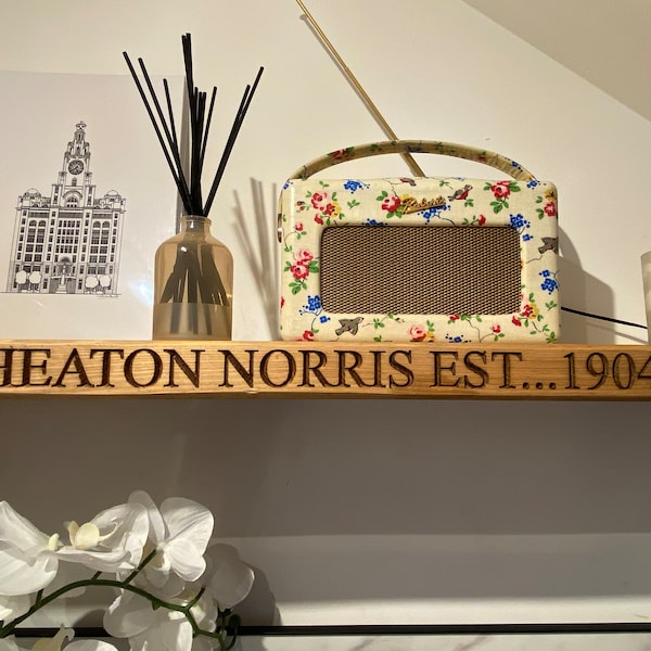 Personalised Shelves Using Solid Wood | 22cm X 4cm Thick | Floating ...