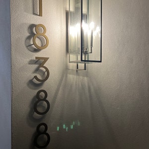 Modern House Numbers Modern Font Recycled Aluminum Set of 4 Numbers 4 ...