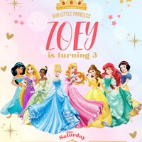 Editable Princess Birthday Invitation Girl Princess Birthday Party ...