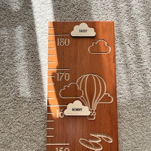 Personalised Growth Chart Family Height Height Ruler Personalised ...