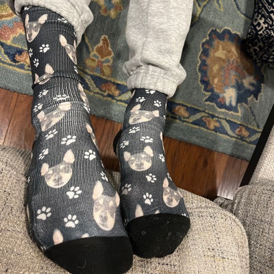 Custom Pet Socks, Put Your Cute Dog on Socks, Dog Lovers Gift, Funny ...