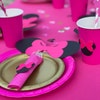 UTENSILS for Pink and Gold Minnie Mickey Mouse Plates Table Fork Spoon ...