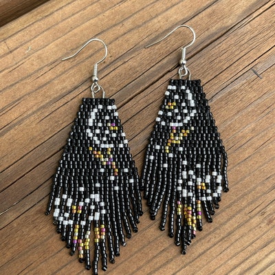 Dandelion Bead Earrings Pattern Pdfflower Brick Stitch Seed Bead ...