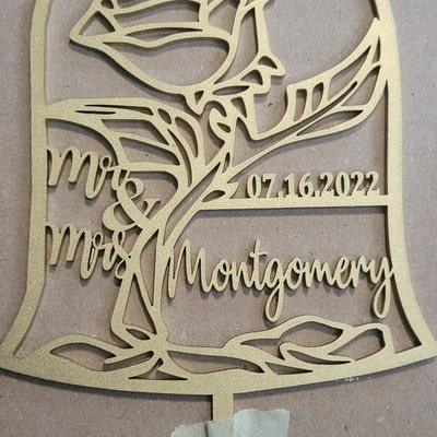 Rose Last Name Cake Topper Mr and Mr Cake Topper for Wedding, Themed ...