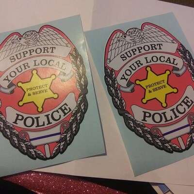 Support the Police Vinyl Window Decal - Etsy