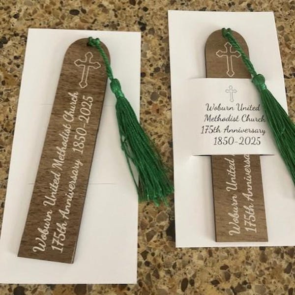 Custom Wooden Bookmarks Set for Weddings - Guest Wedding Ornaments ...