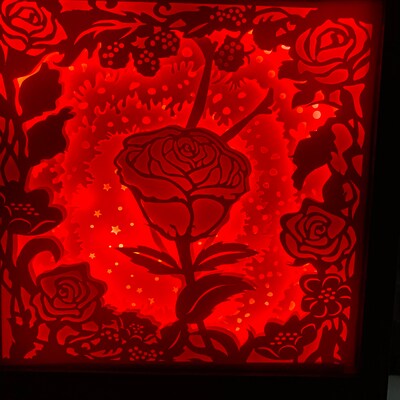 Rose Girl Light Box Template, Paper Cutting Template, Shadow Box SVG ...