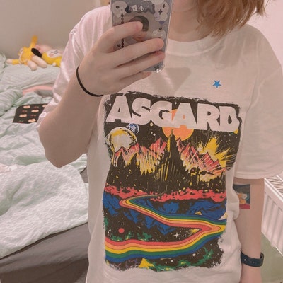 Welcome to Asgard T-shirt Home of the Gods Odin Poster Thor Loki Mens ...