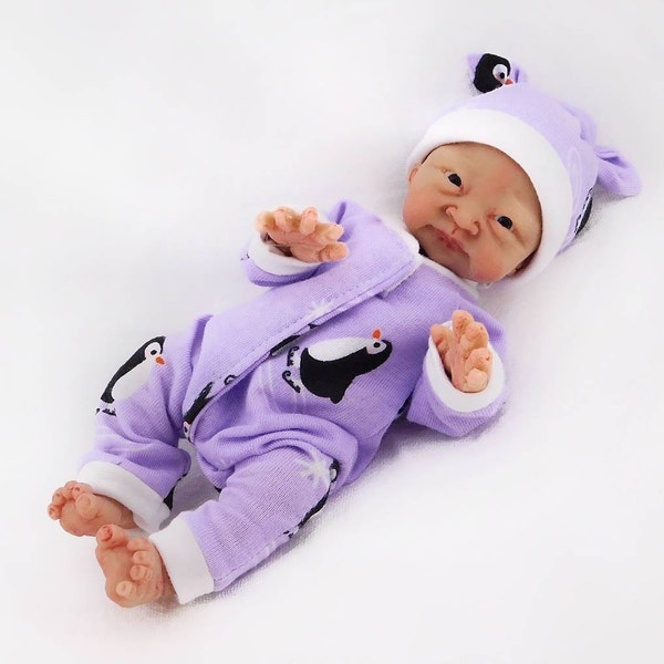 7 Inch Winter Doll Clothes Outfit for Mini OOAK Polymer Clay Baby Dolls ...