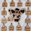 Cow Tag Baby Milestones, Baby Shower Gift, Baby Boy, Birth Announcement ...
