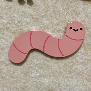 Worm Enamel Pin Soft Enamel Bug Pin Cute Dyed Metal Lapel Pin - Etsy