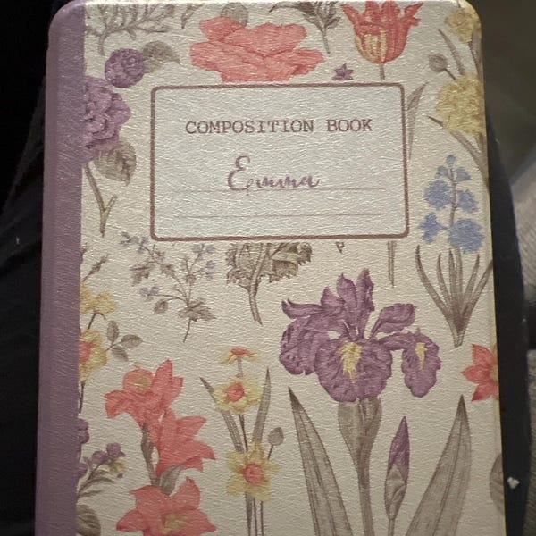 Purple Floral All New Kindle 11th Gen 2024 Case Composition Book Kobo ...