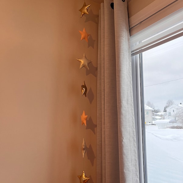Vertical Star Banner, 7 Star Garland, Stars for Canopy,celing Garland ...