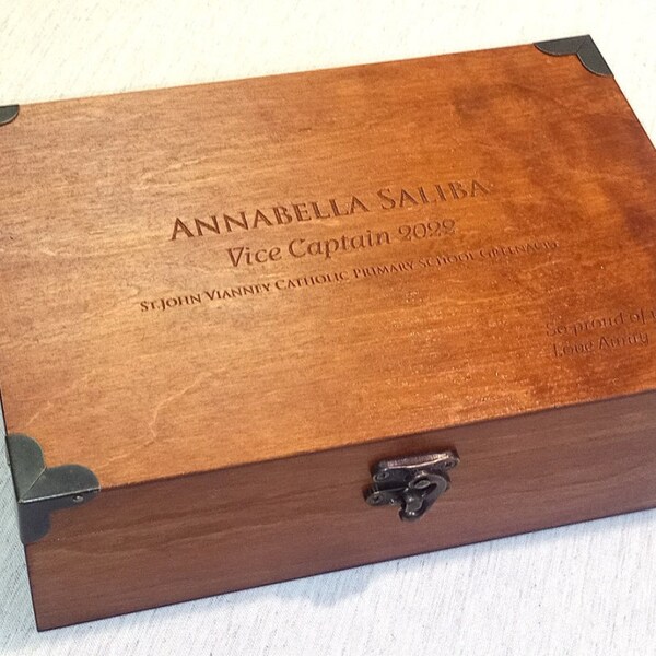Custom Quote Wooden Box, Memory Box, Engraved Quote Box, Custom ...