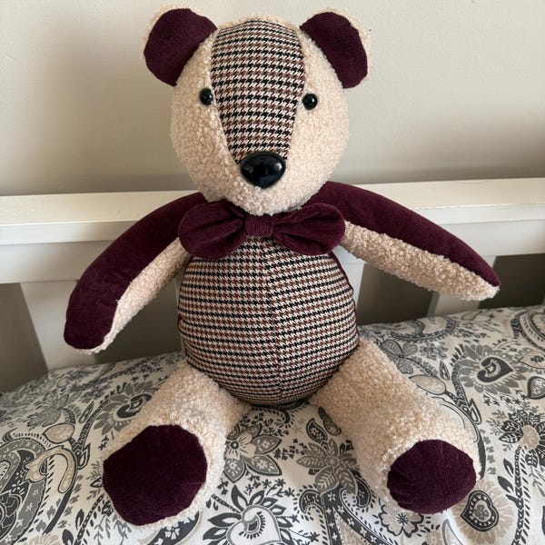 Memory Bear Pattern , DIY Personalized Gift , Memory Bear Template Pdf ...