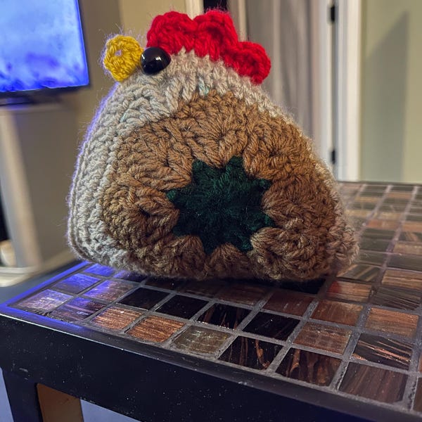 Granny Square Chicken Crochet Pattern · DIY Yarn Fiber Art Tutorial ...