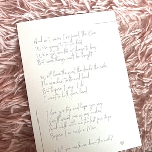 Will You Be Our Flower Girl Personalised Proposal Poem: - Etsy