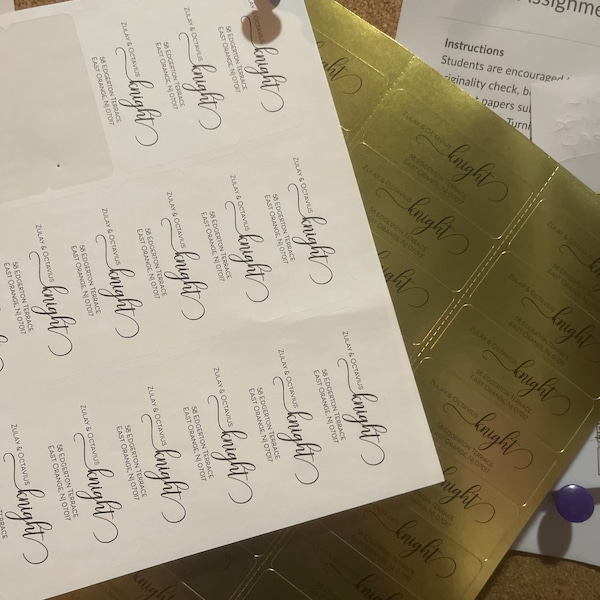 Return Address Labels, Calligraphy Address Labels, Fancy Return Address ...