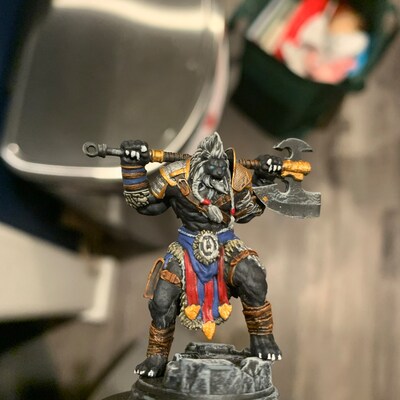 Dnd Shapeshifter Male Barbarian Werebear Fighter Unpainted Miniature - Etsy