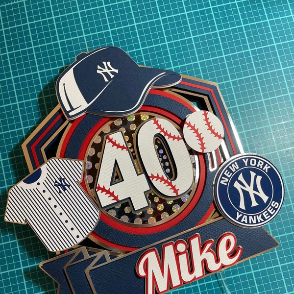 Baseball Cake Topper | Yankees Cake Topper | Baseball Shaker Topper ...