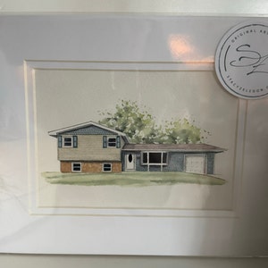 Custom House Drawing, House Illustration, Watercolor House Painting ...