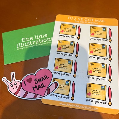 You've Got Mail Sticker Sheet Envelope Seals Snail Mail Stickers Happy ...