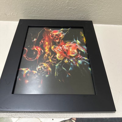 Art Print, A3, Pain-madness, Dark Creepy Macabre Horror Art With Bright ...