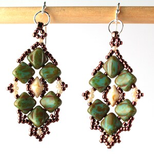 Dakota Beaded Earrings Pattern, Dbbeadingdesigns, PDF, Beading Tutorial ...