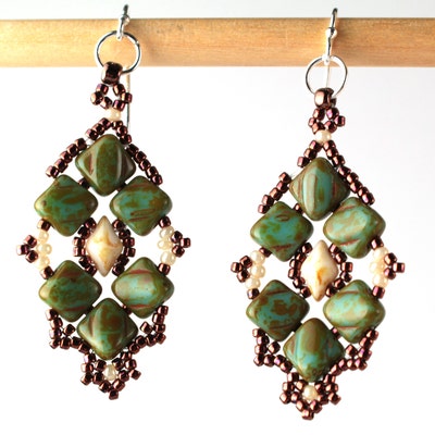Dakota Beaded Earrings Pattern, Dbbeadingdesigns, PDF, Beading Tutorial ...