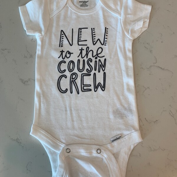 New to the Cousin Crew Onesie® - Cousin Crew Baby Gift - Cousin Crew Baby Shower Gift - Cousin ...