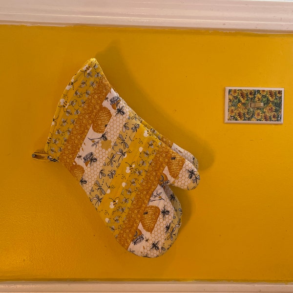 Handmade Quilted Oven Mitt Pot Holder Kitchen Gift Ideas for Mom - Etsy