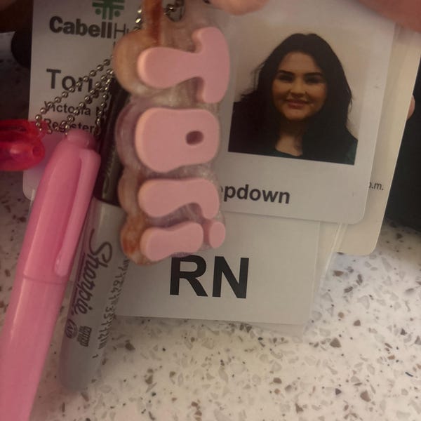 Custom Nail Tech Name Tag Personalized Manicurist Name Badge for Work ...