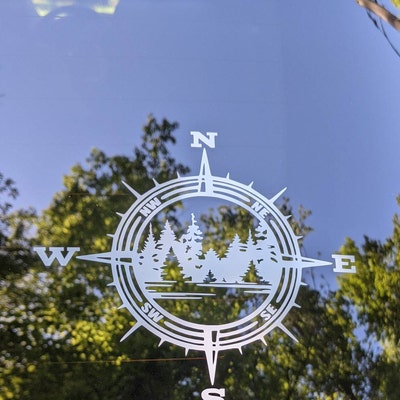 Lake Compass Decal, Mountain Decal, Car Decal, Outdoor Decal, Pacific ...
