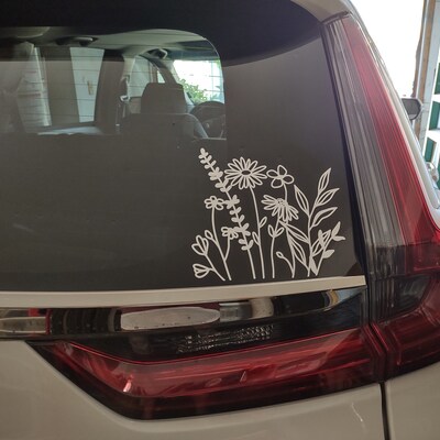 Wildflower Decal Boho Car Decal Gift for Plant Lovers Plant - Etsy