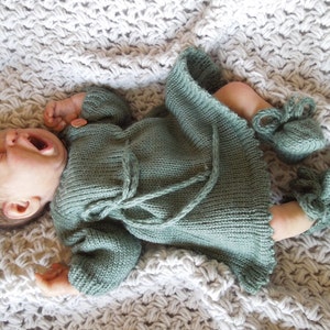 Grey Knit Wool Baby Raglan Sweater Boho Merino Clothes Newborn Jumper ...