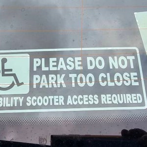 WHEELCHAIR ACCESS REQUIRED Car Sticker Decal Window Door Disabled Blue ...