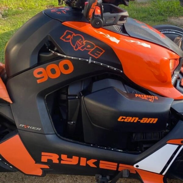 Hood Panel Decals Name Decals Ryker Motorcycle Custom Vinyl Decal ...