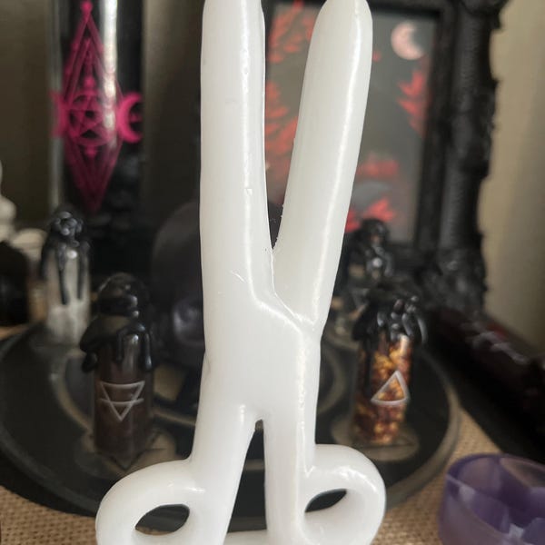 Scissor Candle, Cord Cutting, Magic, Spells, Ritual, Altar - Etsy