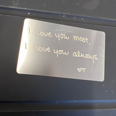 Personalized Business Card Holder in Text Handwritten Logo - Etsy